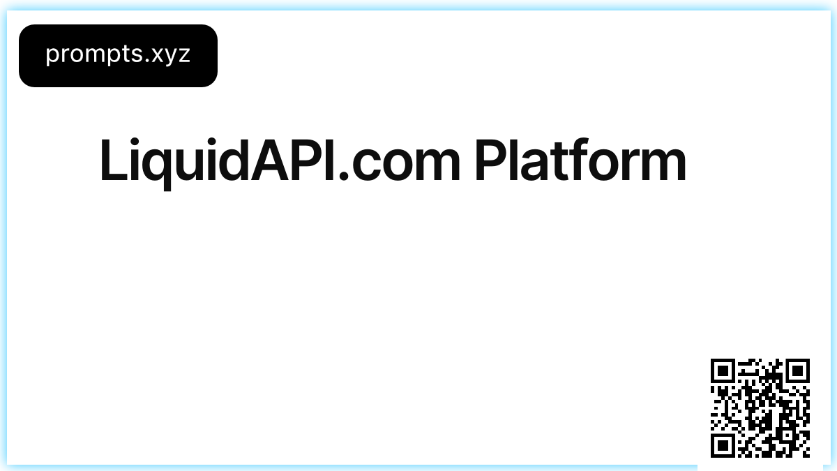 LiquidAPI.com Platform | Solana Liquidity Control Center | LiquidAPI.com